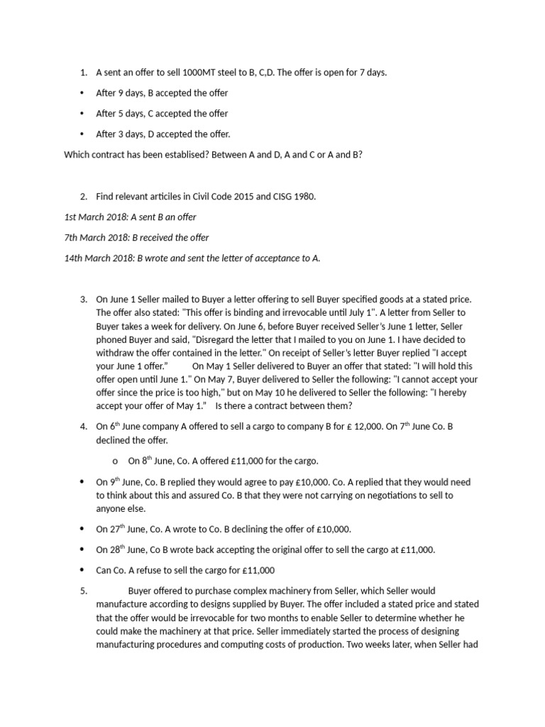 Formation CISG | PDF | Sales | Prices