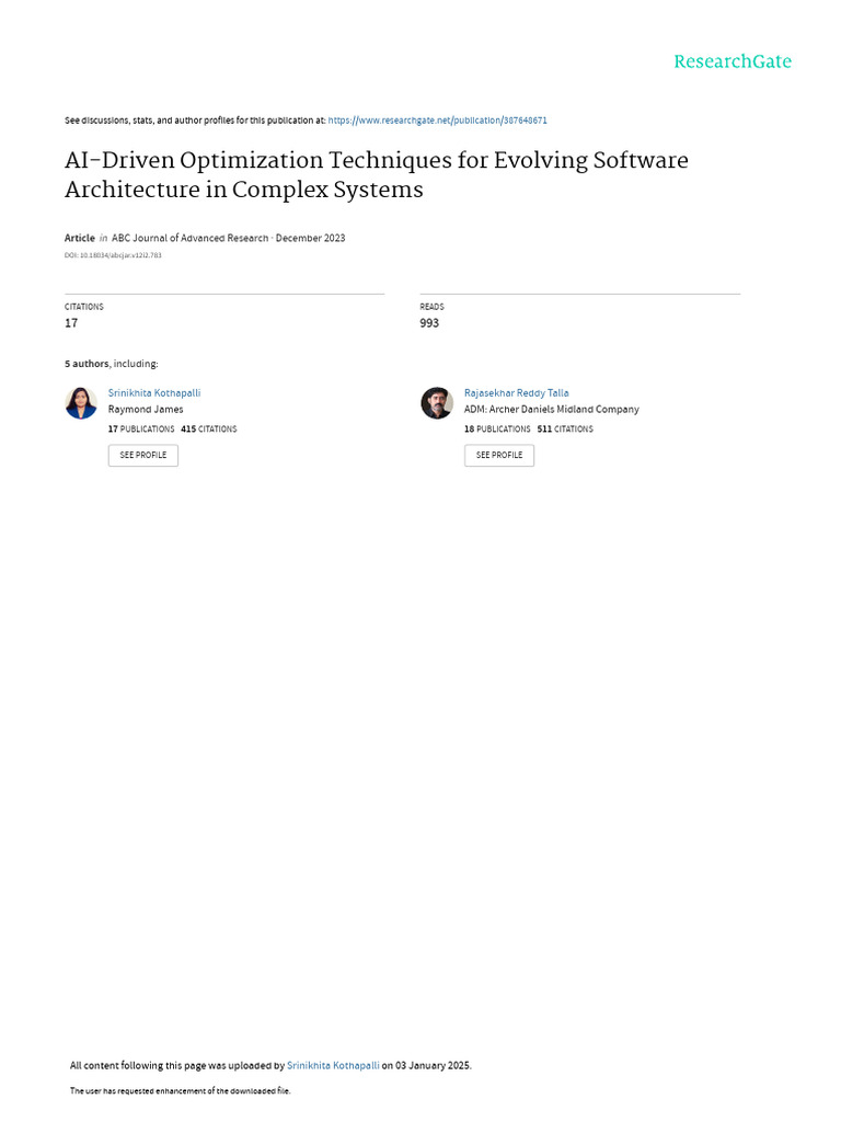 12.AI-Driven Optimization Techniques For Evolving Software Architecture ...