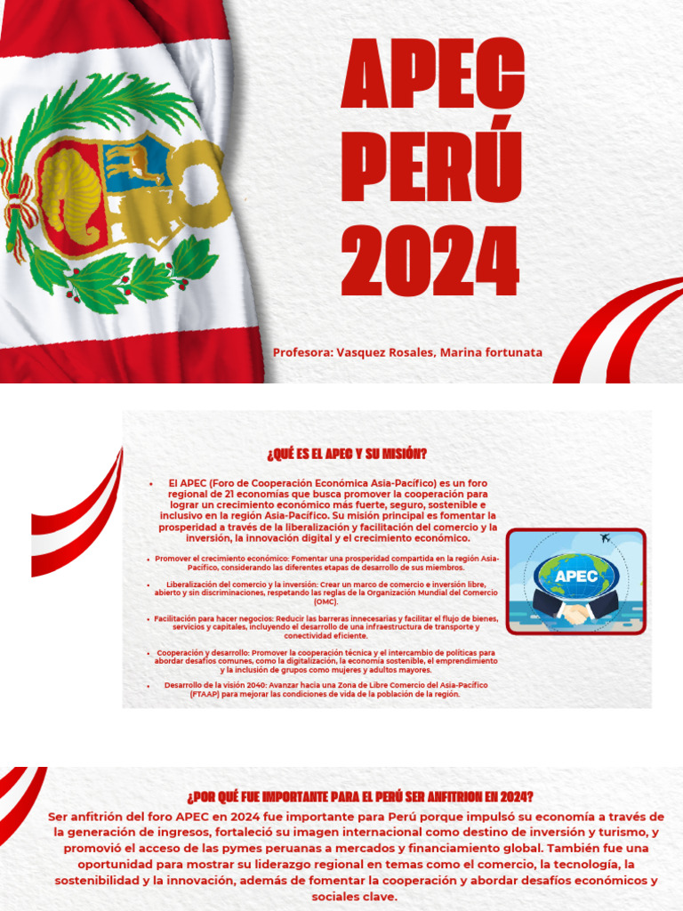 APEC 2024: Oportunidades y Beneficios para Perú | PDF | Cooperacion ...