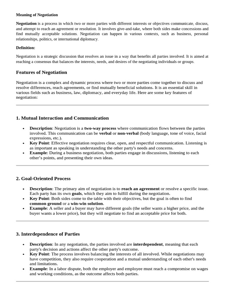 Selling and Negotiation Skills Notes | PDF | Negotiation | Mediation