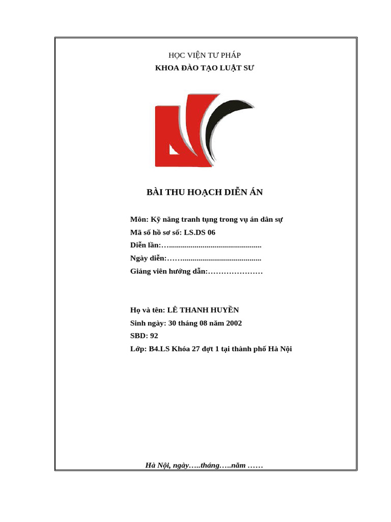 # Bai Thu Hoach HS 06 | PDF