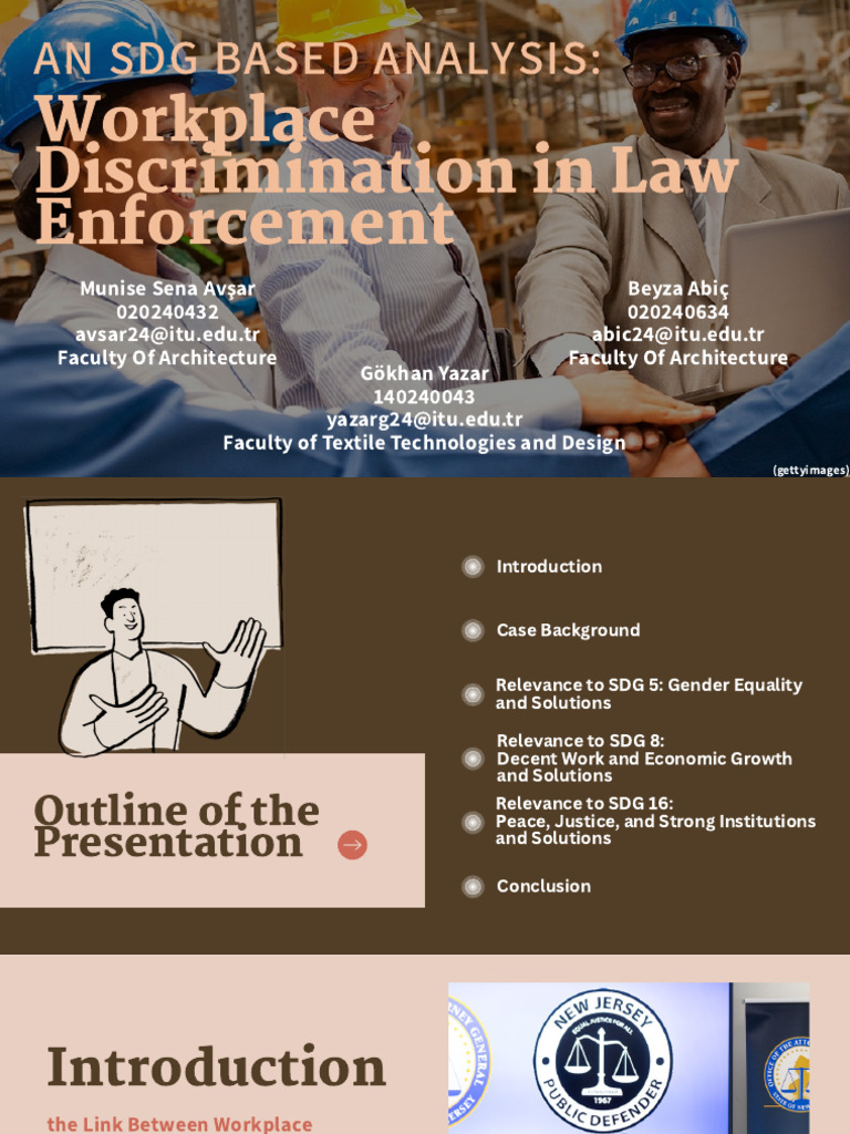 Addressing Workplace Harassment in Law Enforcement Through The SDGs ...