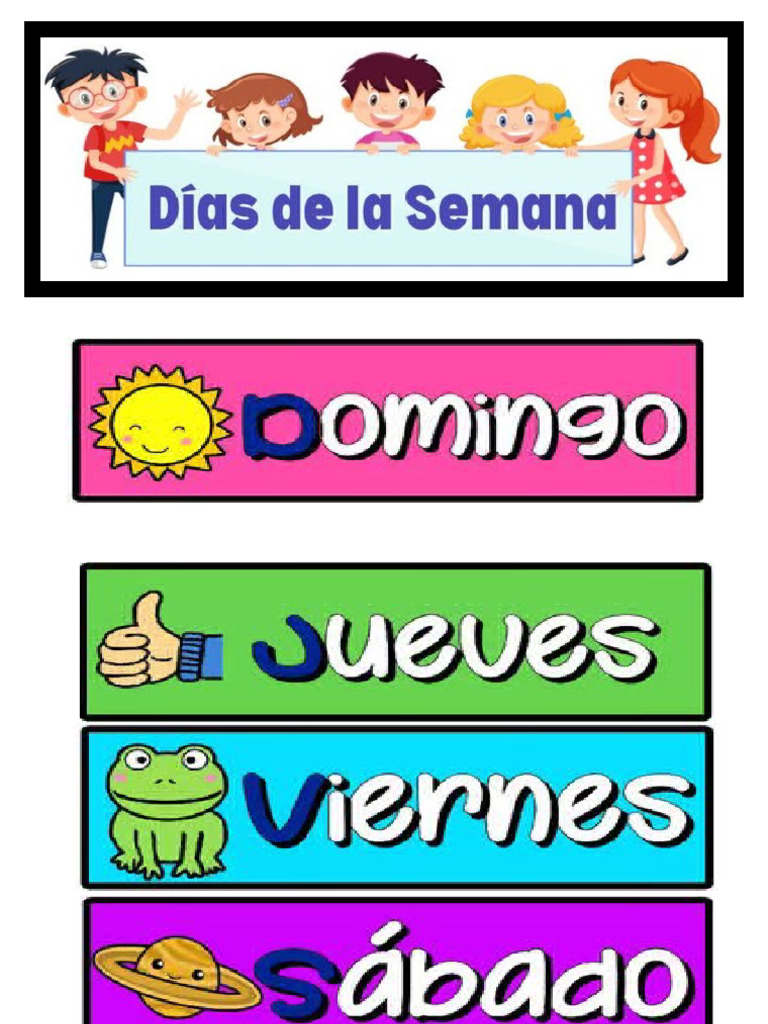 Dias de La Semana para Imprimir | PDF