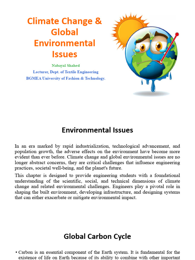 Climate Change & Global Environmental Issues.pptx | PDF ...