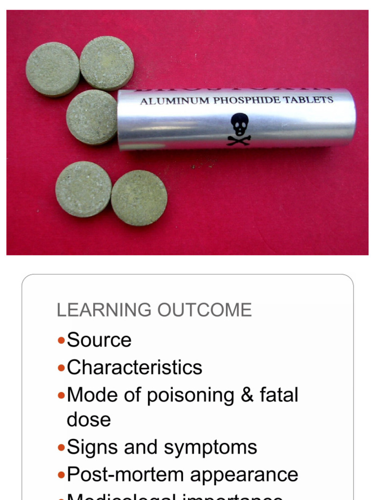 Aluminum Phosphide Poisoning - MLT 8 | PDF