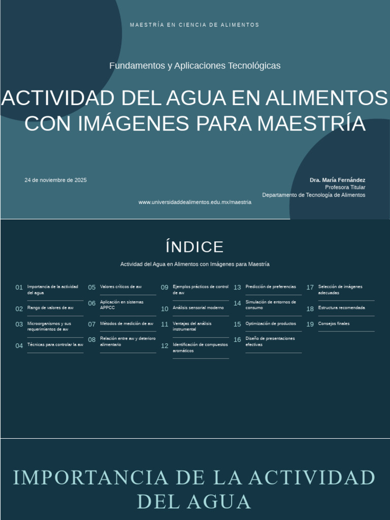 Control de Actividad del Agua en Alimentos | PDF | Alimentos | Agua