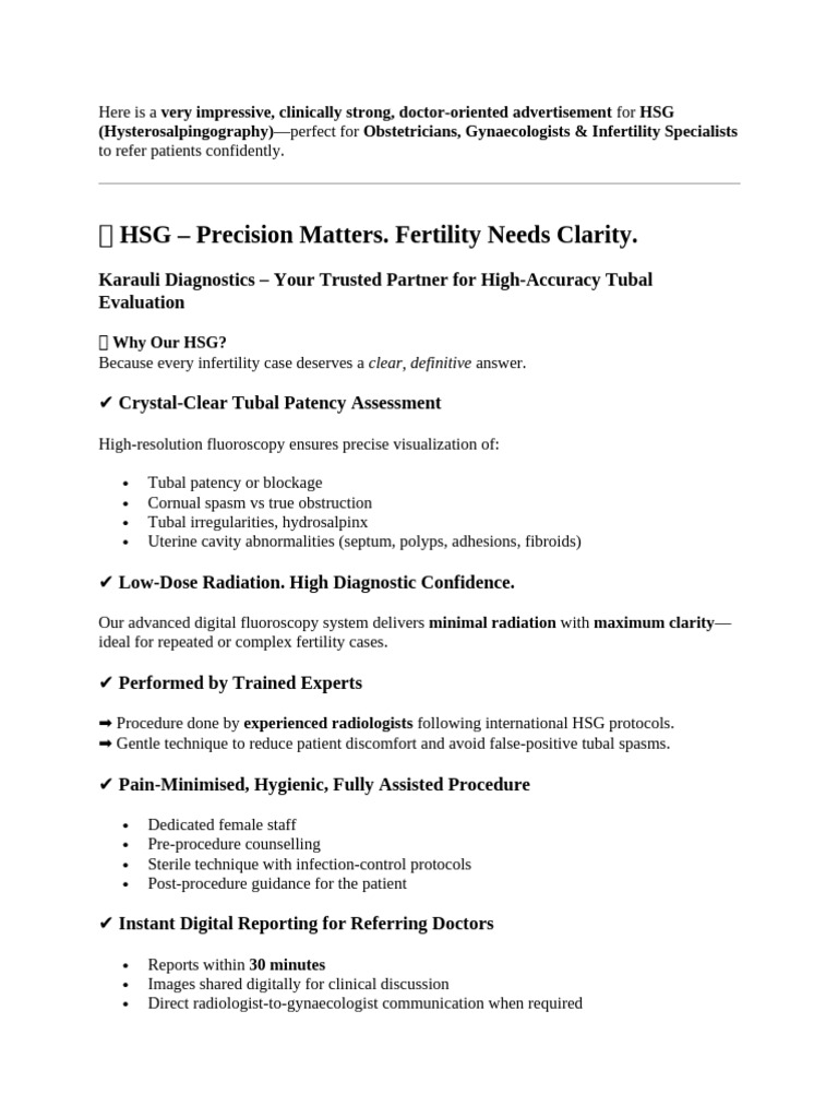HSG | PDF | Medical Specialties | Human Reproduction