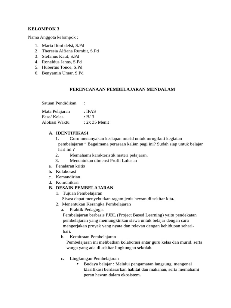 KELOMPOK 3 Modul 5 RPM IPAS | PDF