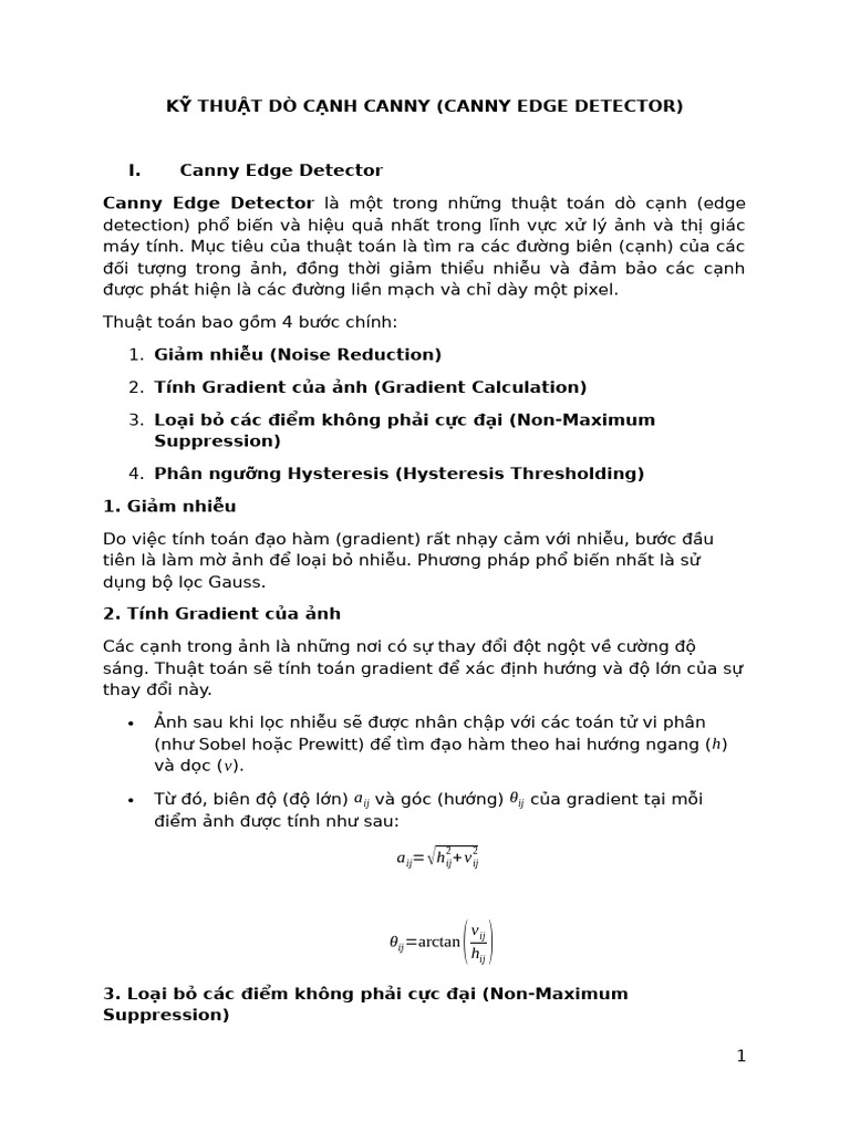 Bài Tập 7. Canny Edge Detector (Sửa) | PDF