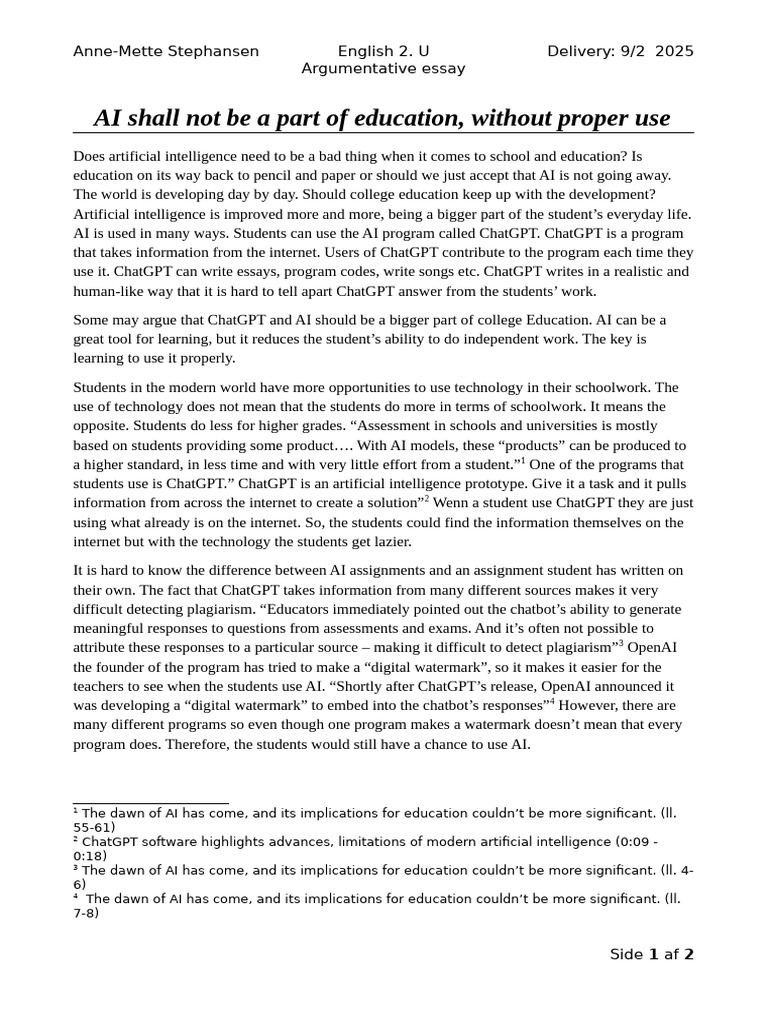 The Role of AI in Education Debate | PDF | Artificial Intelligence ...