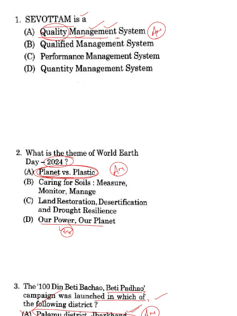 100 GS MCQ | PDF