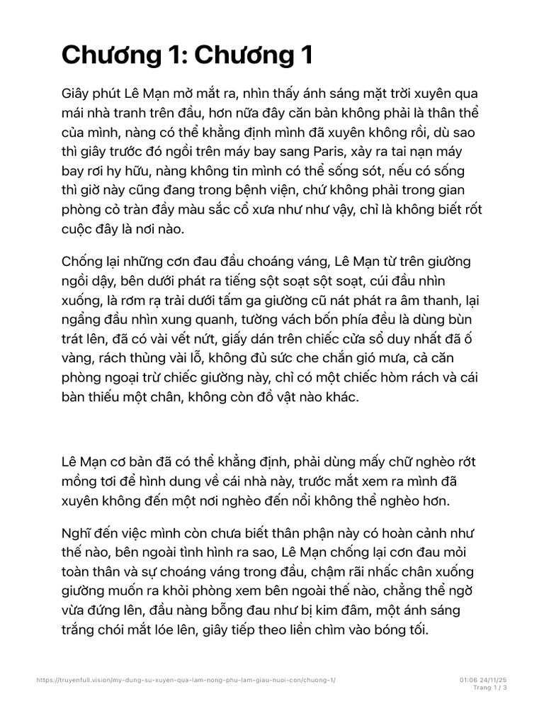 Mỹ Dung Sư Xuyên Qua Làm Nông Phụ Làm Giàu Nuôi Con - Chương 1 - Chương ...