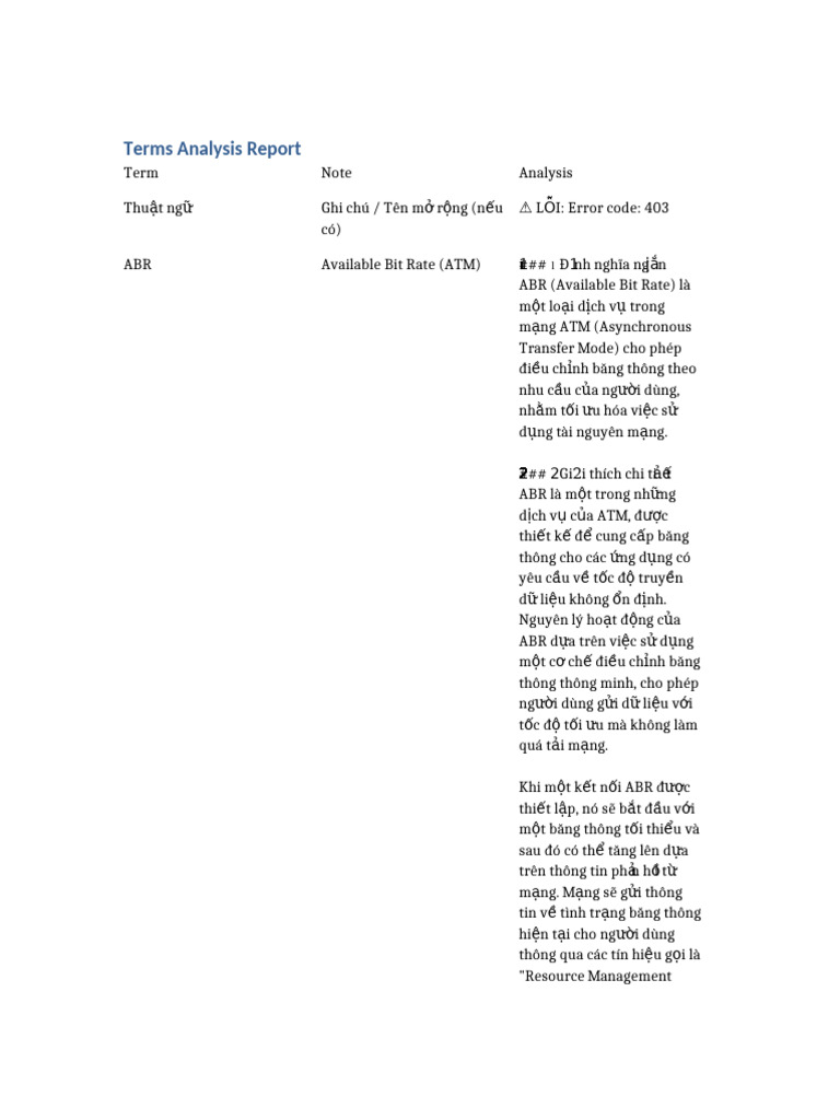 Terms Analysis Final | PDF