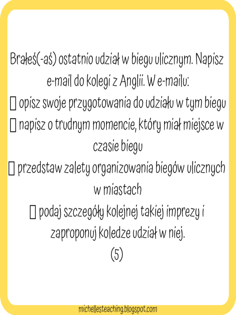 Matura Writing - Cz. 1 | PDF