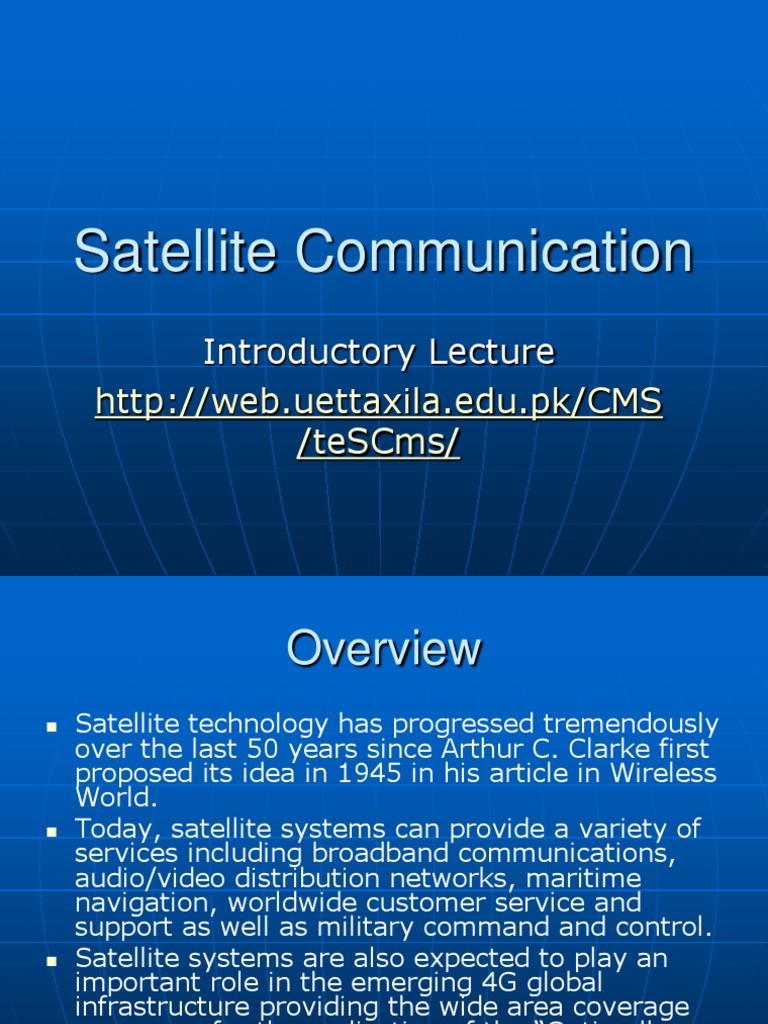Introduction to Satellite Communication | PDF
