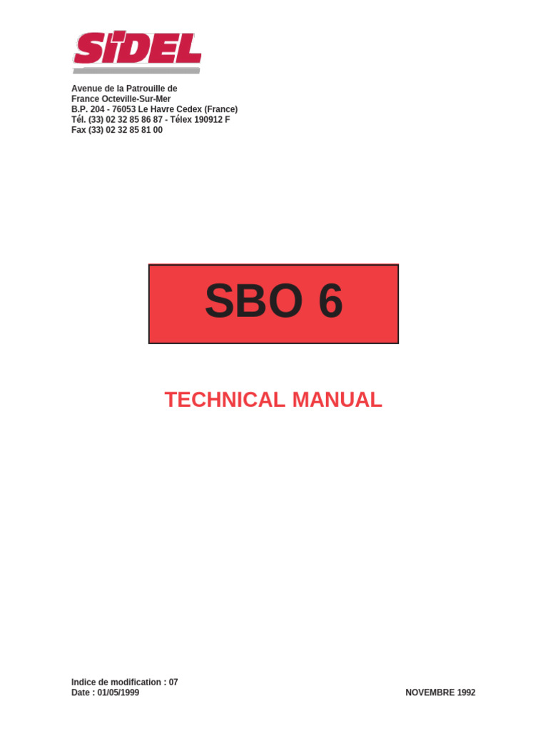 Sidel Meca Sbo 6 10 En | PDF | Gear | Machines