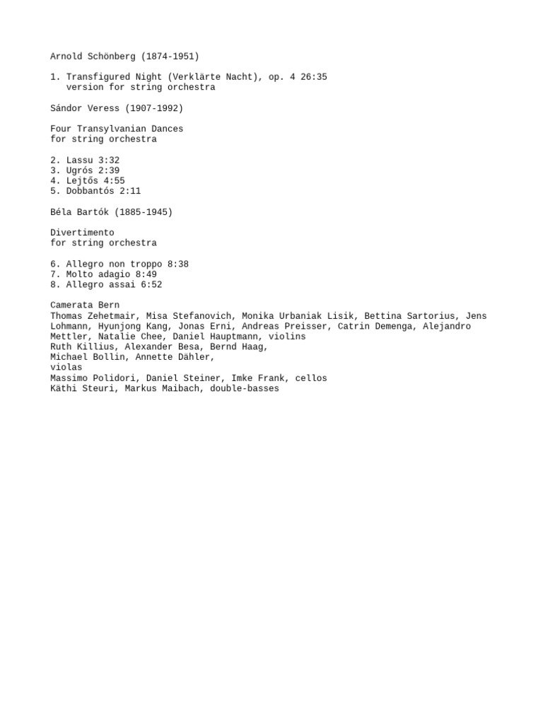 Track List | PDF