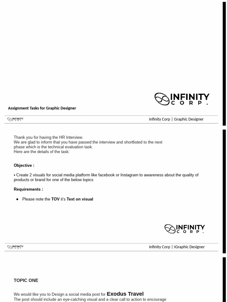 InfinityCorp - Assignment Graphic Designer 1 2 | PDF | Communication ...