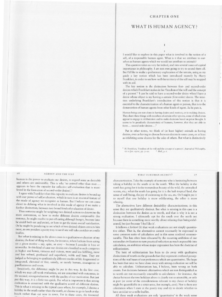 Taylor - What Is Human Agency | PDF