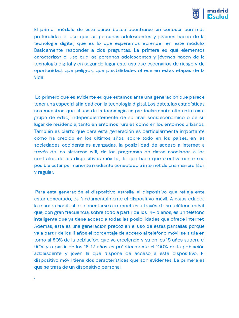 Transcripción del vídeo Módulo 1 | PDF | Internet | Dispositivo móvil