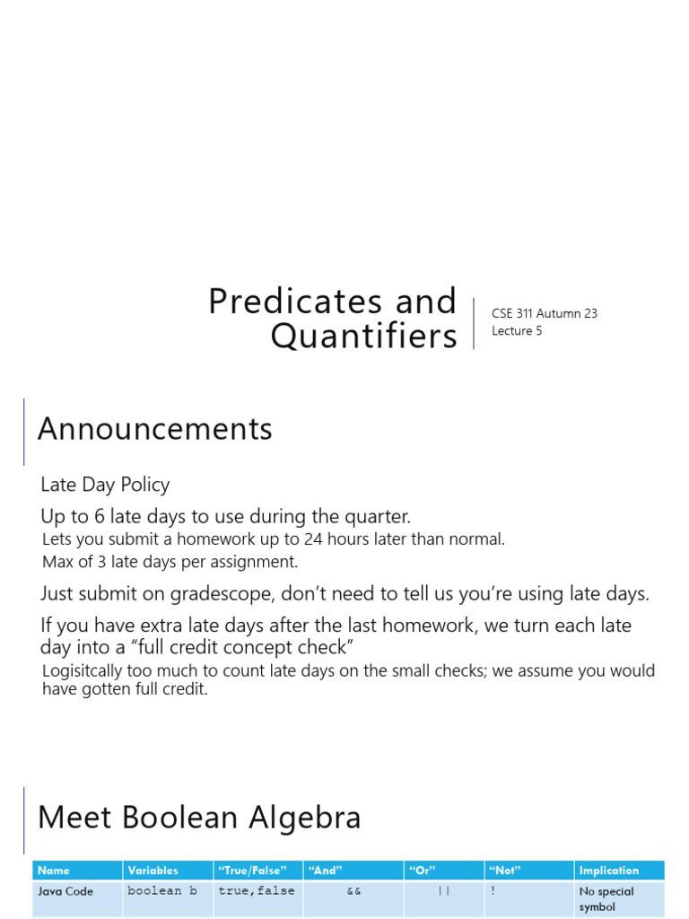 05 Quantifiers | PDF | Boolean Algebra | Teaching Mathematics