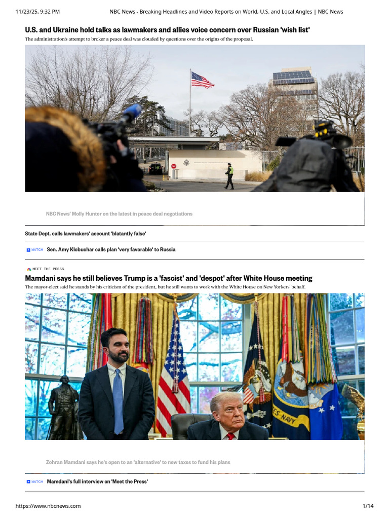 NBC News - Breaking Headlines and Video Reports On World, U.S. and ...