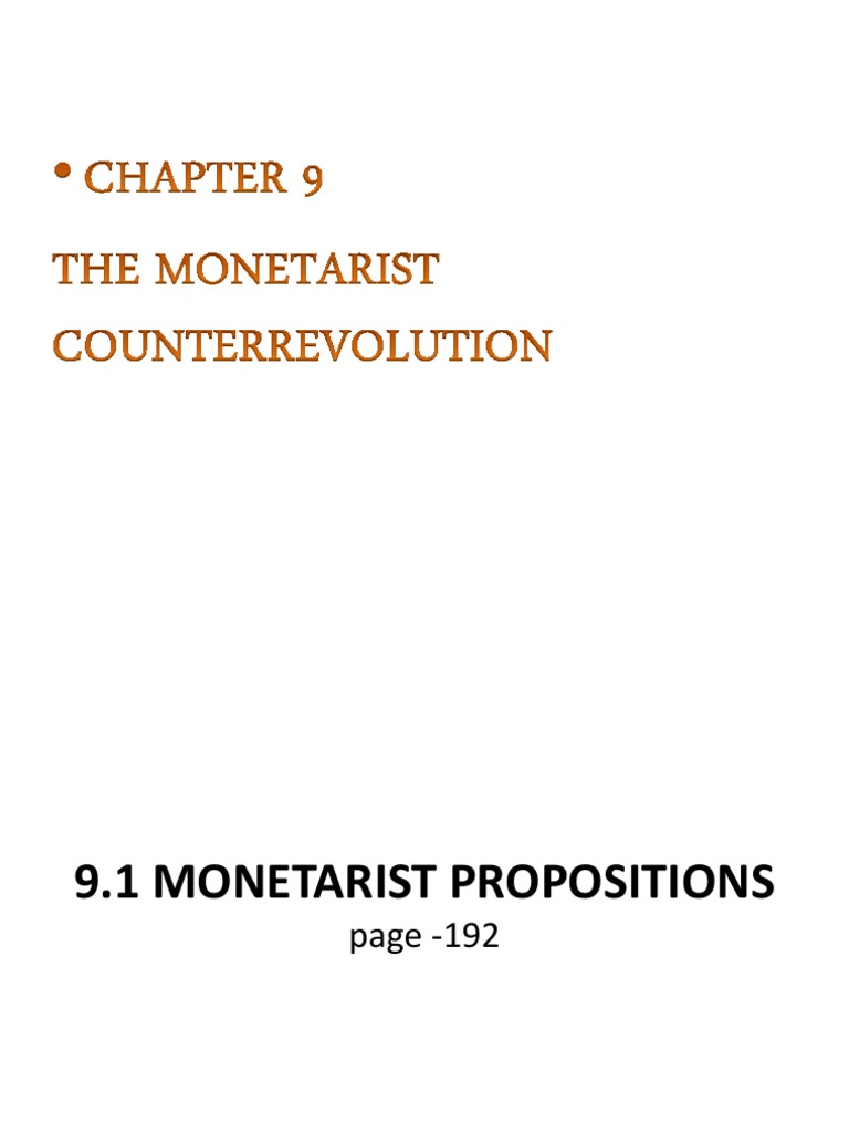 Monetarist | PDF | Quantity Theory Of Money | Monetarism