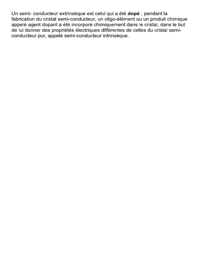 Semi Conducteur Extrinsèque | PDF