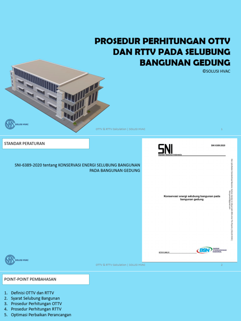 Prosedur Perhitungan OTTV Dan RTTV Pada Bangunan Gedung | PDF
