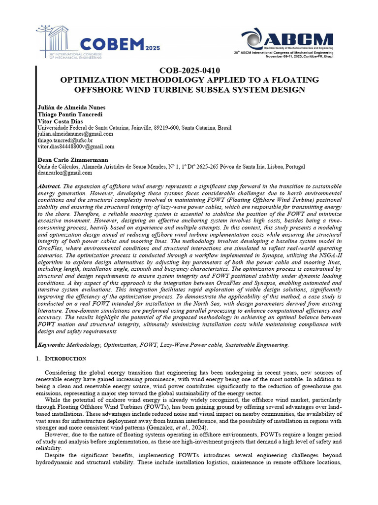 Artigo Cobem 2025 - Julian | PDF | Offshore Wind Power | Wind Power