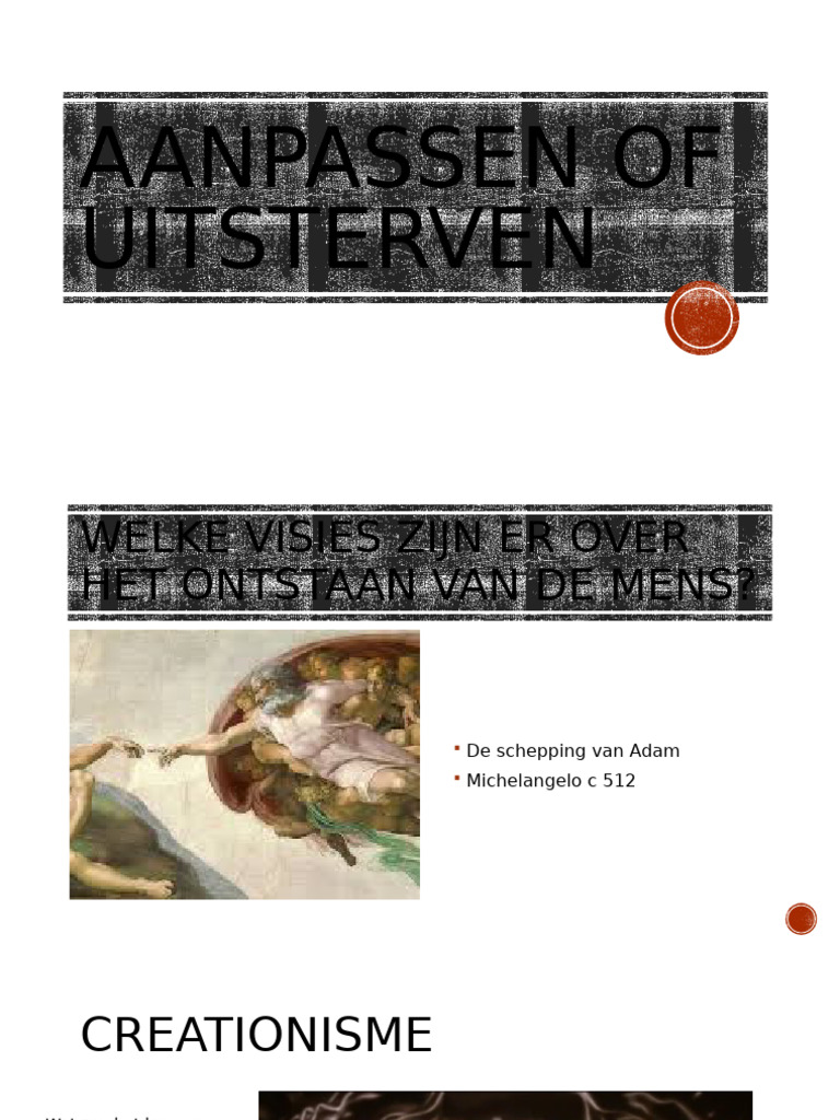 Aanpassen of Uitsterven, A Lesson About Darwin. | PDF