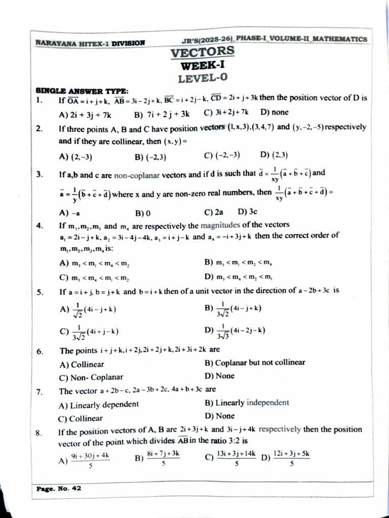 Vectors Week 1 Module | PDF
