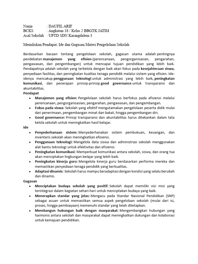 0.2.a Tugas Mandiri 1 (Menulis Pendapat, Ide Dan Gagasan) | PDF