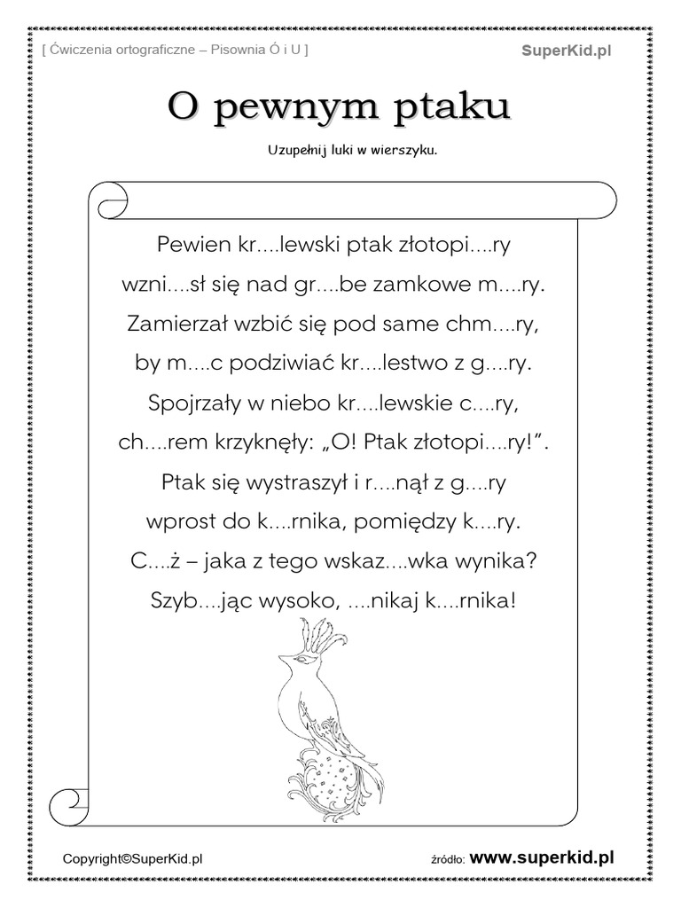 Dyktando O Pewnym Ptaku | PDF