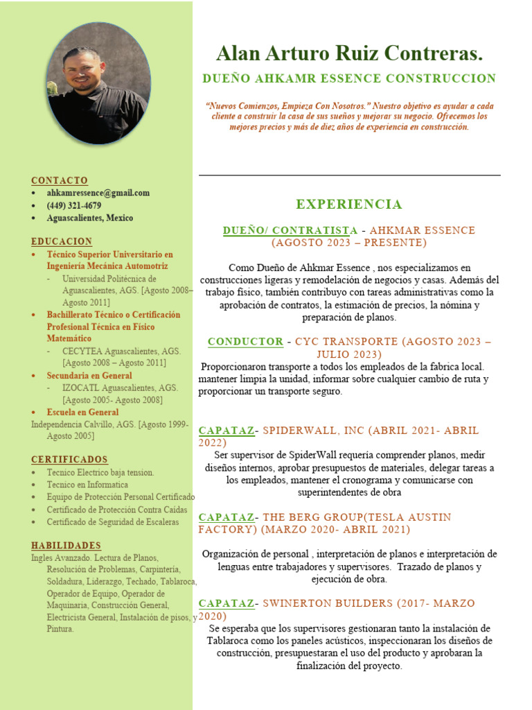 Alan Business Resume 2025 | PDF