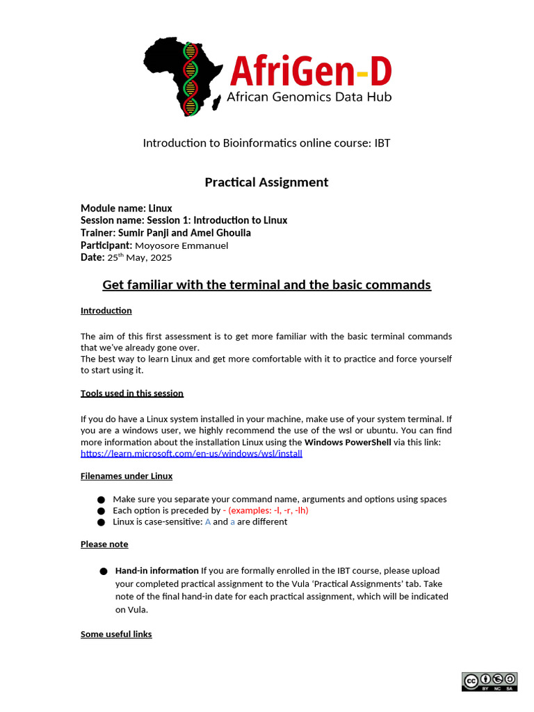 Linux Basics for Bioinformatics Course | PDF | Command Line Interface ...