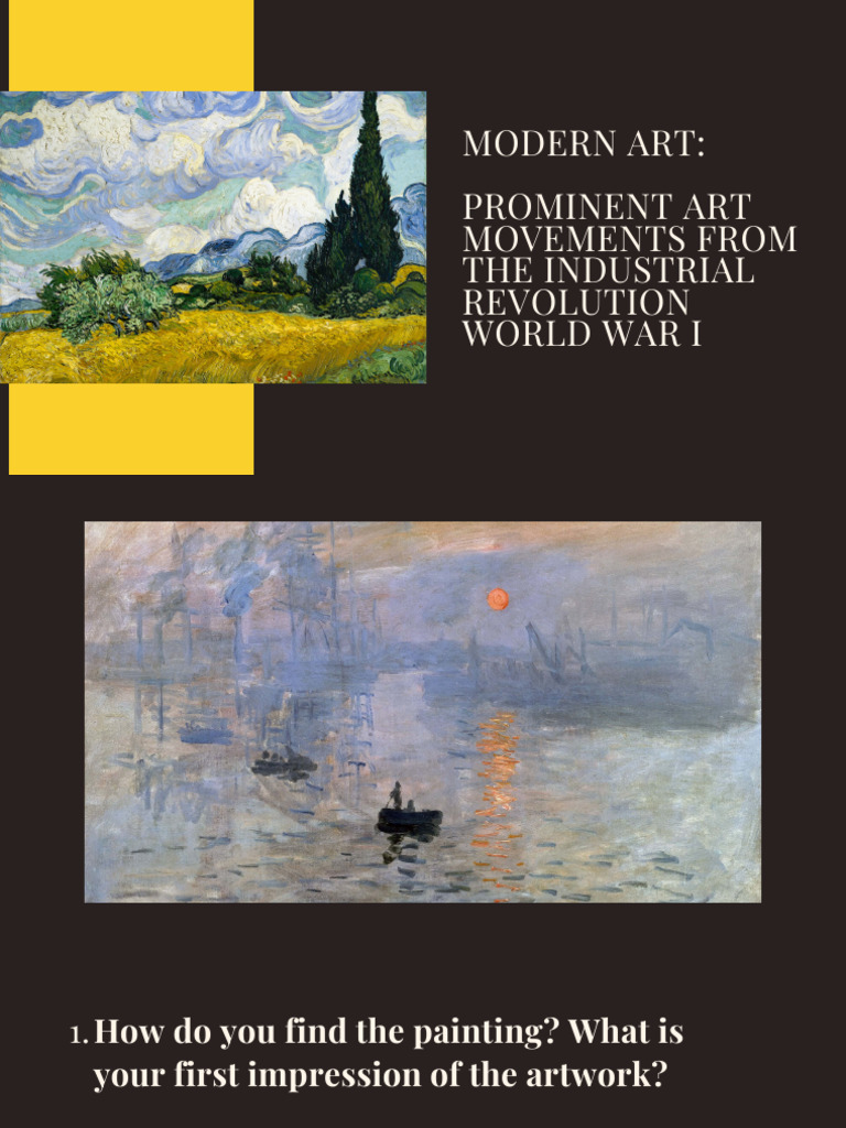 Key Modern Art Movements 1870-1970 | PDF | Impressionism | Cubism