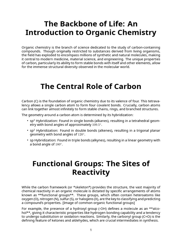 Organic Chemistry Fundamentals | PDF | Chemical Reactions | Chemistry