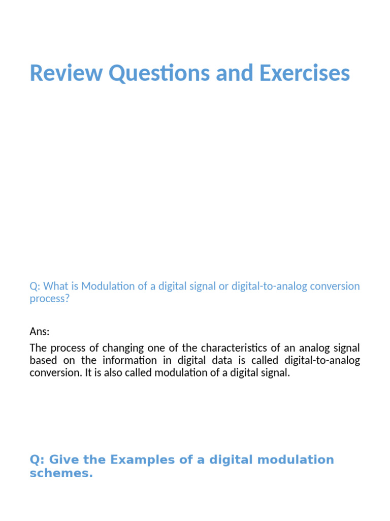 Numerical Digiatal Modulation Schemes | PDF | Radio Wave | Electronics