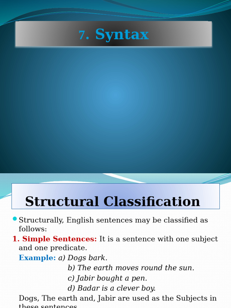 Syntax | PDF | Phrase | Syntax