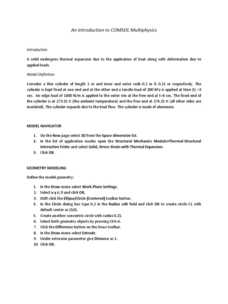 COMSOL Multiphysics Guide | PDF | Extrusion | Heat Transfer