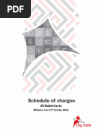 DBBL Card Charges Schedule 2025 | PDF | Debit Card | Credit Card