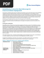 FAI Non-Operative Rehab Protocol Guide | PDF | Musculoskeletal ...