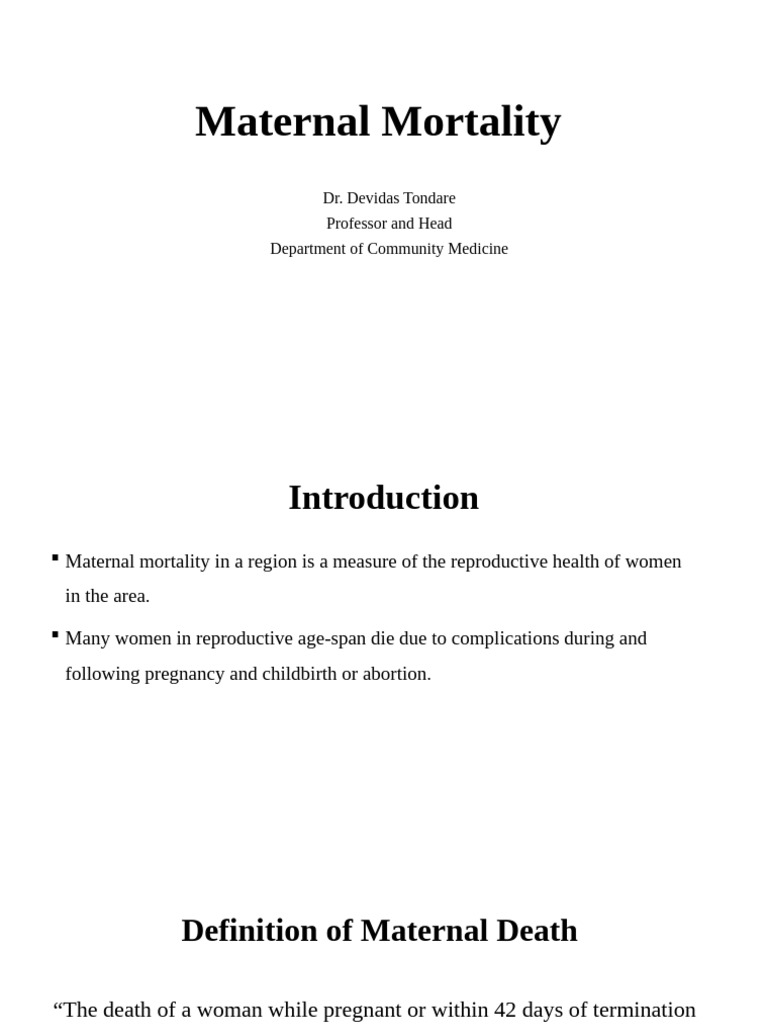 Maternal Mortality | PDF | Maternal Death | Childbirth