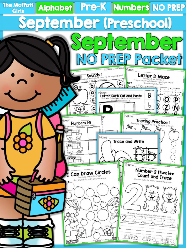 September Preschool Numbers Activities | PDF