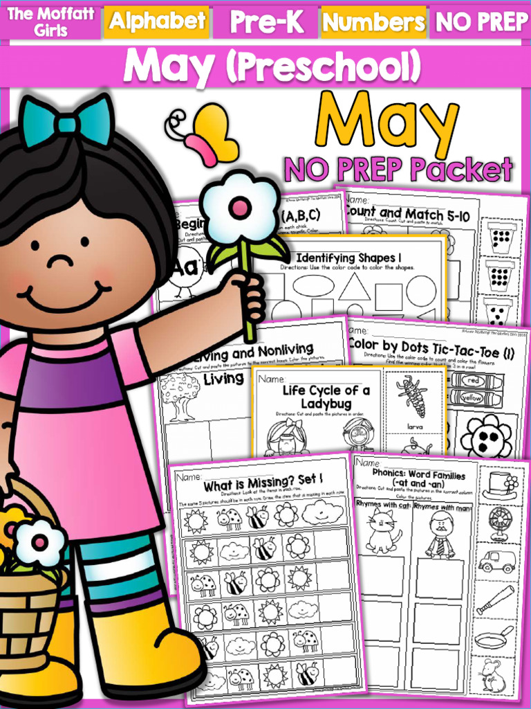 May Preschool NO PREP Activities Pack | PDF