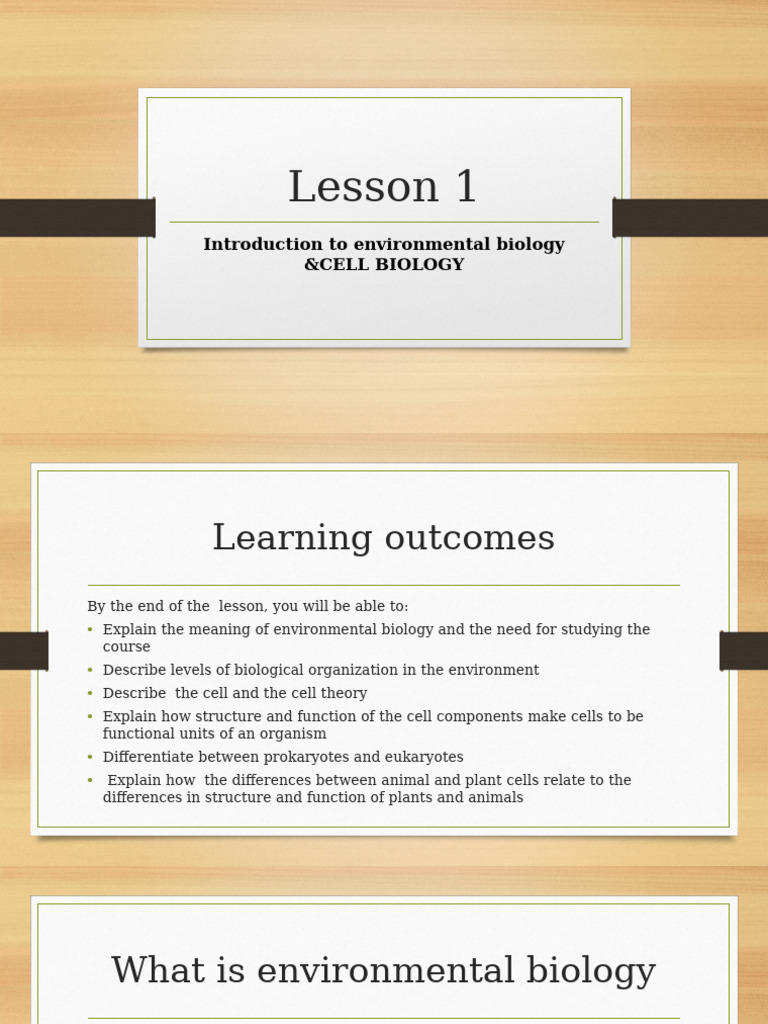 Lesson 1 Cell Biology Revised | PDF | Cell (Biology) | Cell Membrane