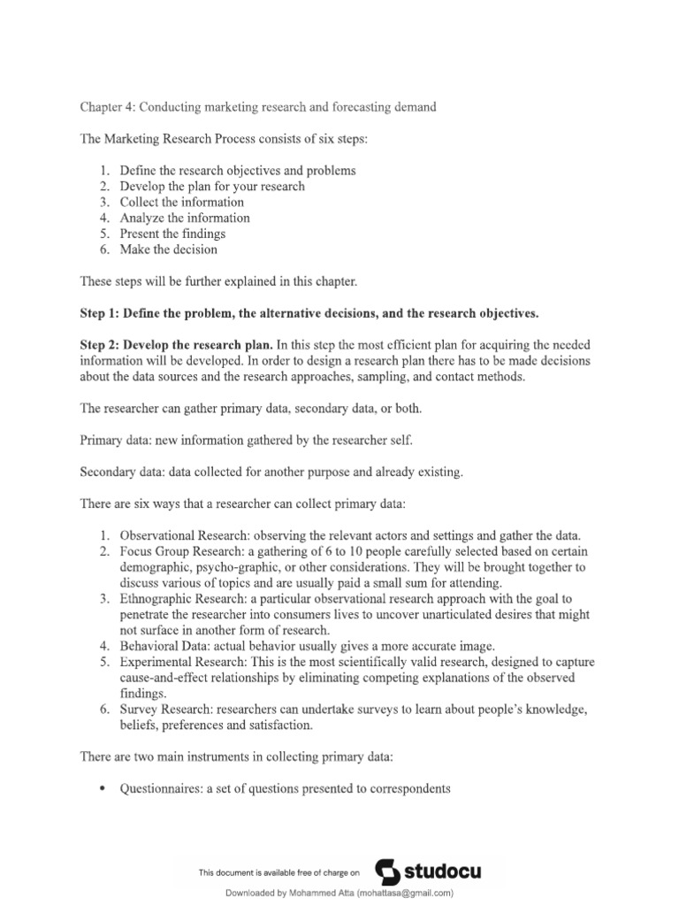 Chap4 Conducting Marketing Research | PDF