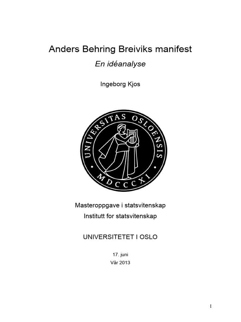 Anders Behring Breiviks Manifest | PDF