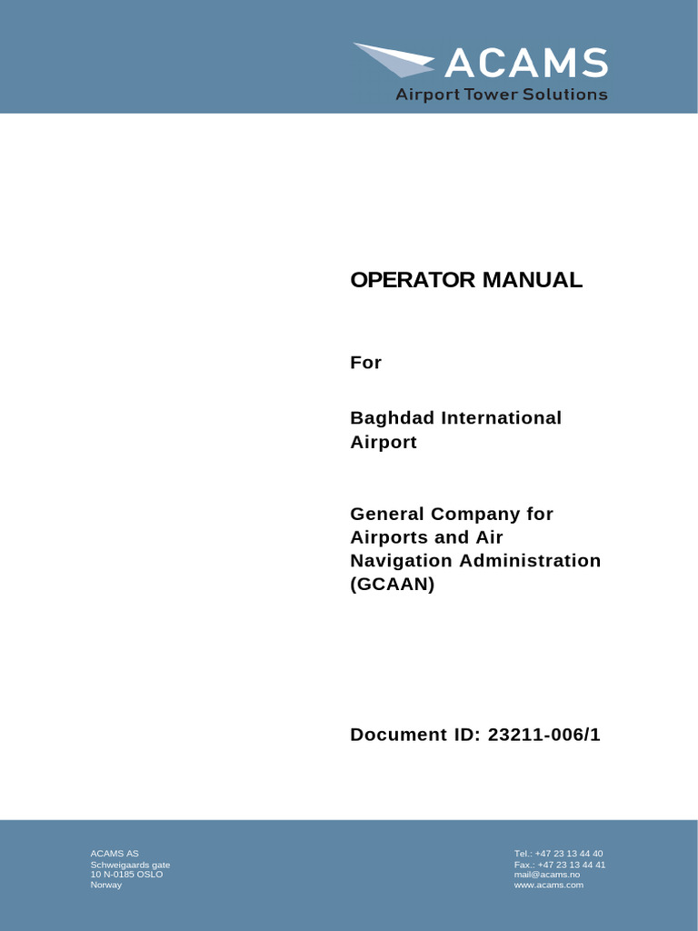 Baghdad Airport ATIS Operator Manual | PDF | Computing | Computer ...